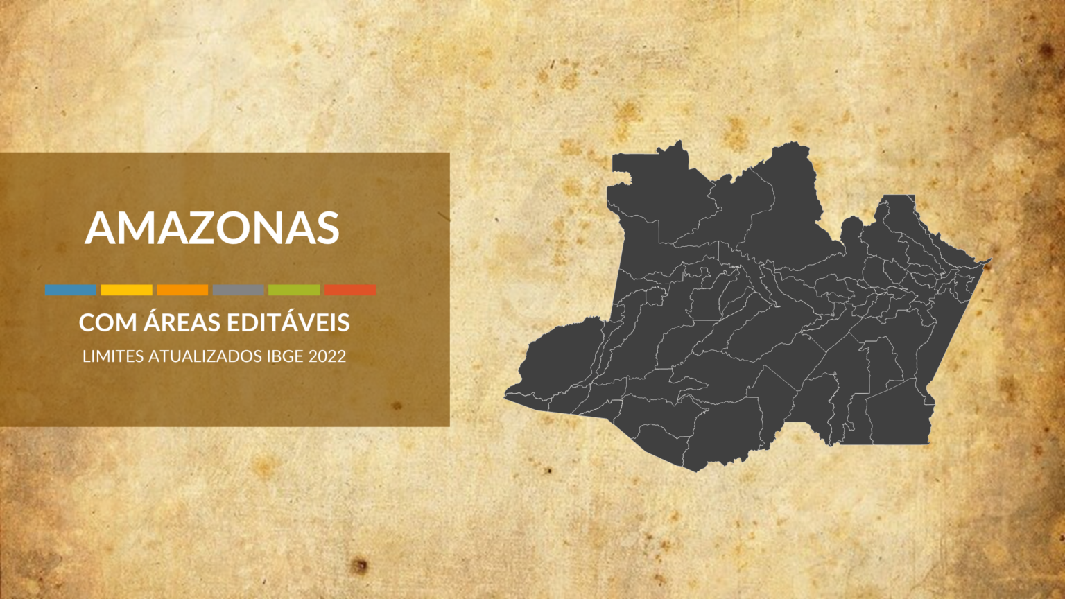 Mapas do Amazonas - Municípios e Regiões - Powerpoint - Mapas BR