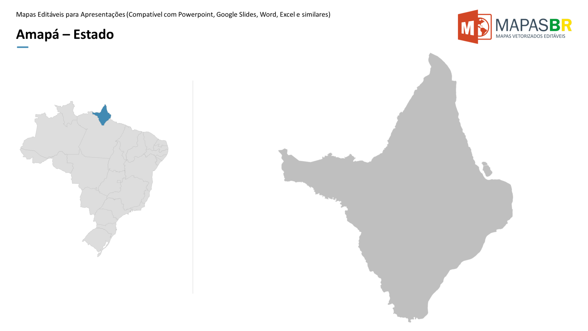 Mapas do Amapá - Municípios e Regiões - Powerpoint - Mapas BR