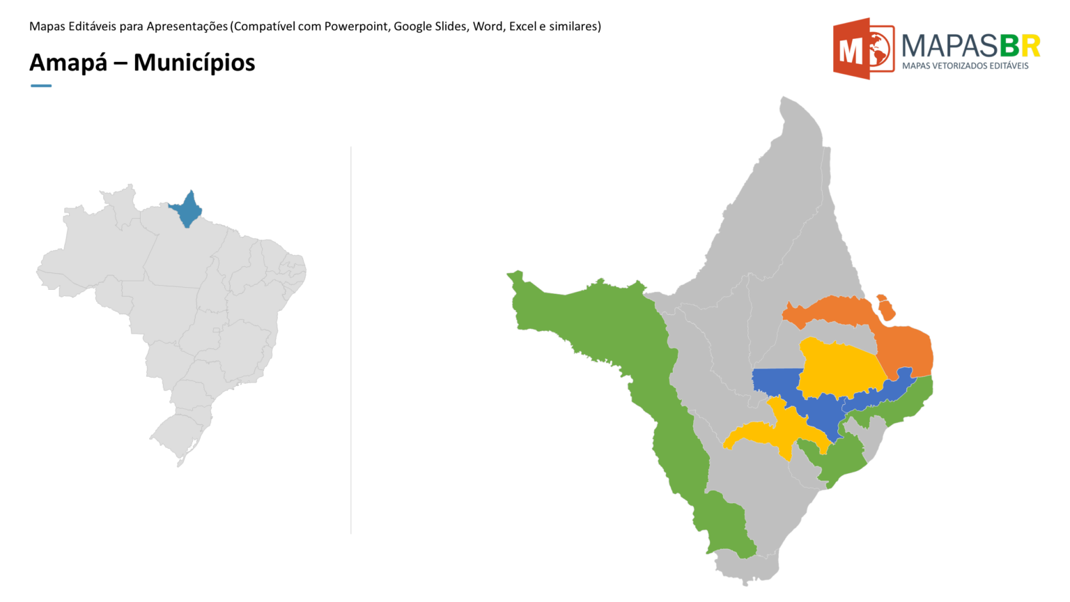 Mapas do Rio de Janeiro - Municípios e Regiões - Powerpoint - Mapas BR