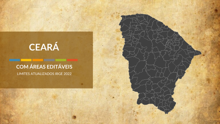 Mapas do Ceará - Municípios e Regiões - Powerpoint - Mapas BR