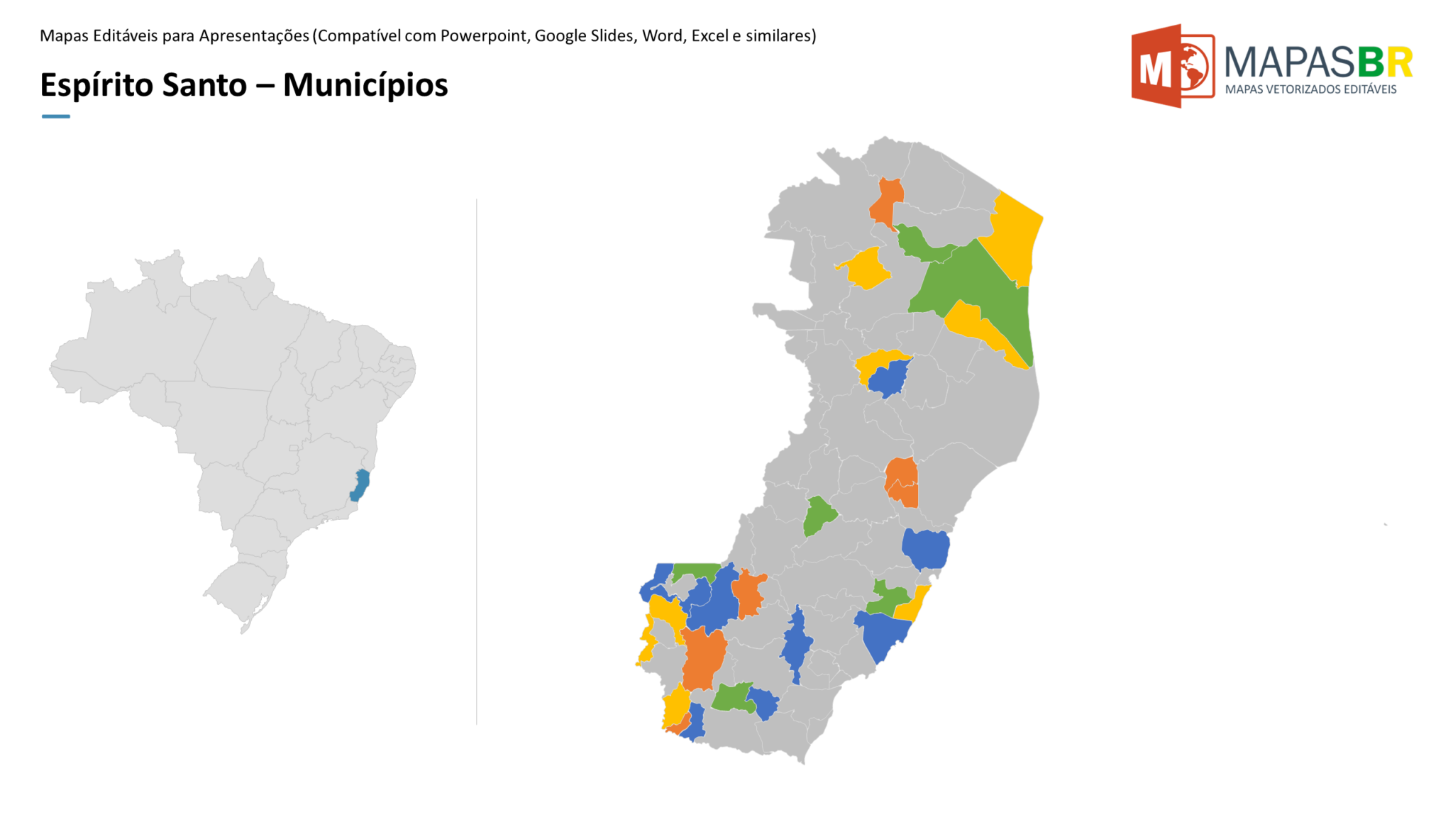 Mapas de Alagoas - Municípios e Regiões - Powerpoint - Mapas BR