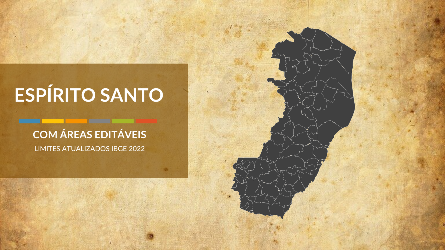 Mapas do Espírito Santo - Municípios e Regiões - Powerpoint - Mapas BR