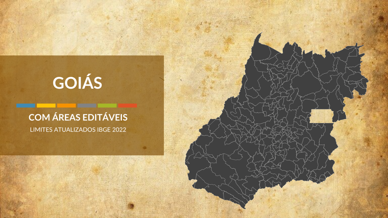 Mapas de Goiás - Municípios e Regiões - Powerpoint - Mapas BR