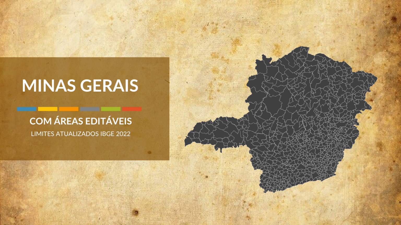 Mapas de Minas Gerais - Municípios e Regiões - Powerpoint - Mapas BR
