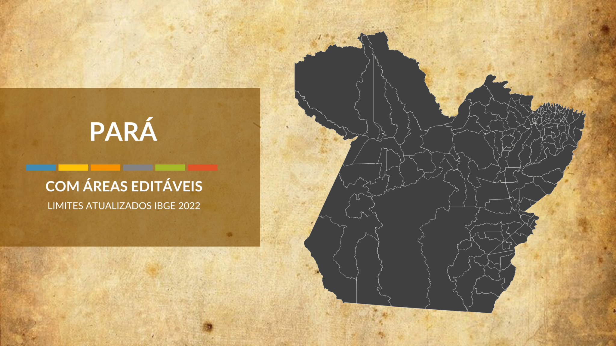 Mapas do Pará - Municípios e Regiões - Powerpoint - Mapas BR