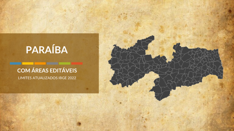 Mapas da Paraíba - Municípios e Regiões - Powerpoint - Mapas BR