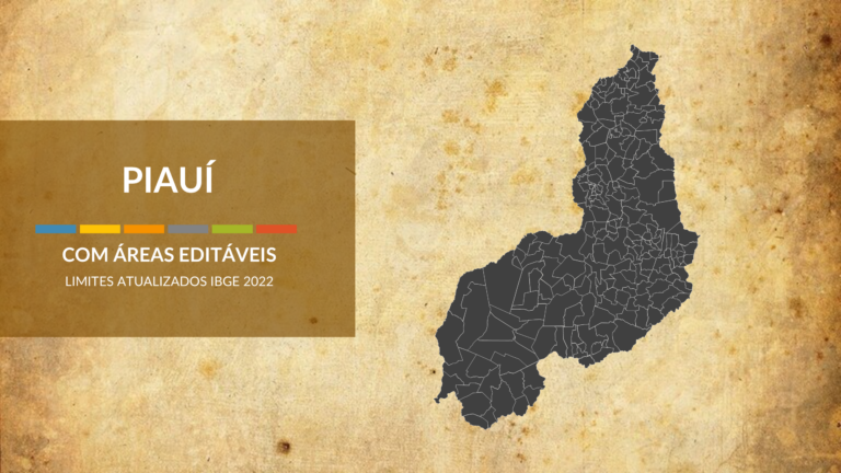 Mapas do Piauí - Municípios e Regiões - Powerpoint - Mapas BR