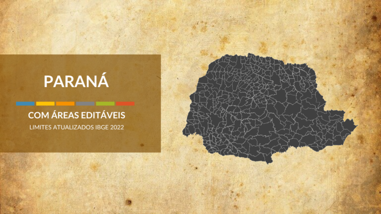Mapas do Paraná - Municípios e Regiões - Powerpoint - Mapas BR