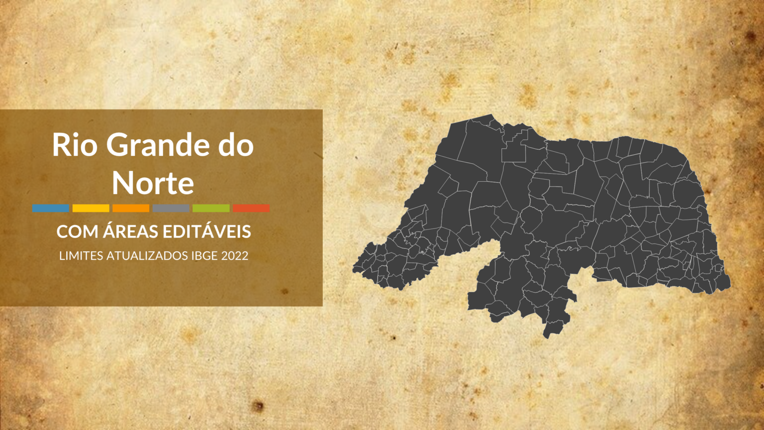 Mapas do Rio Grande do Norte - Municípios e Regiões - Powerpoint - Mapas BR