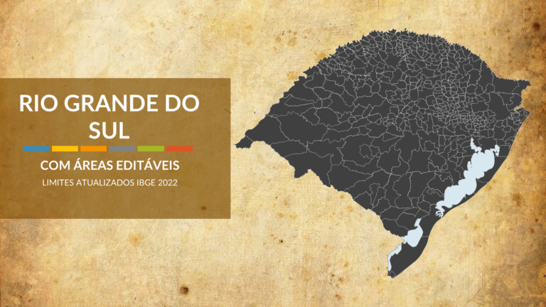 Mapas do Rio Grande do Sul - Municípios e Regiões - Powerpoint - Mapas BR