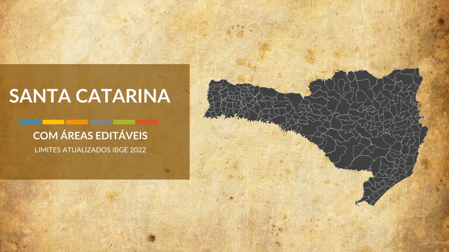 Mapas de Santa Catarina - Municípios e Regiões - Powerpoint - Mapas BR