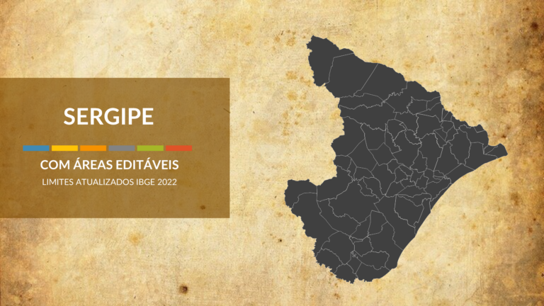 Mapas de Sergipe - Municípios e Regiões - Powerpoint - Mapas BR
