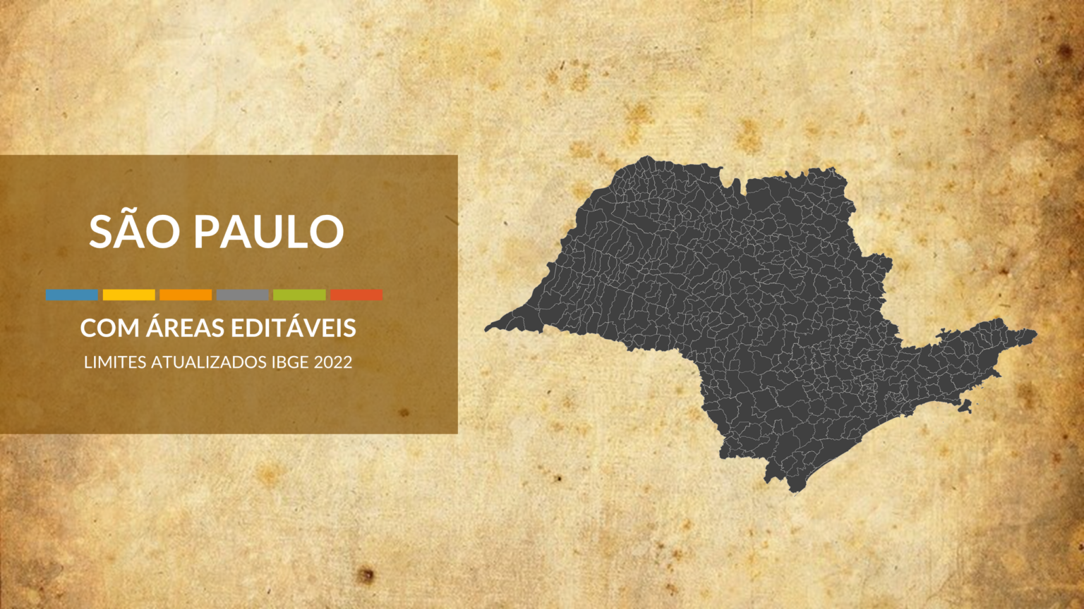 Mapas de São Paulo - Municípios e Regiões - Powerpoint - Mapas BR