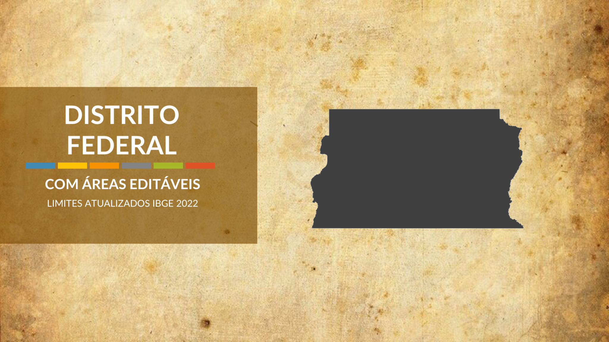 Mapa do Distrito Federal - Powerpoint - Mapas BR