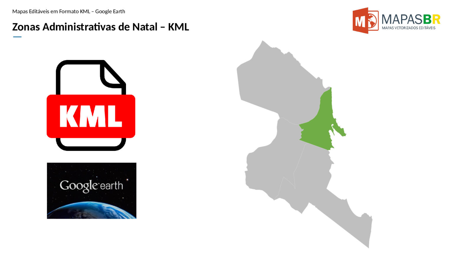 Zonas Administrativas de Natal em KML (Google Earth) - Mapas BR