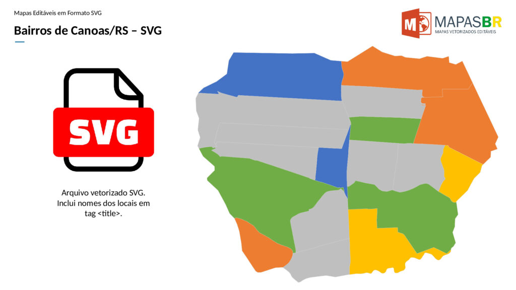 Bairros de Canoas/RS em SVG - Mapas BR