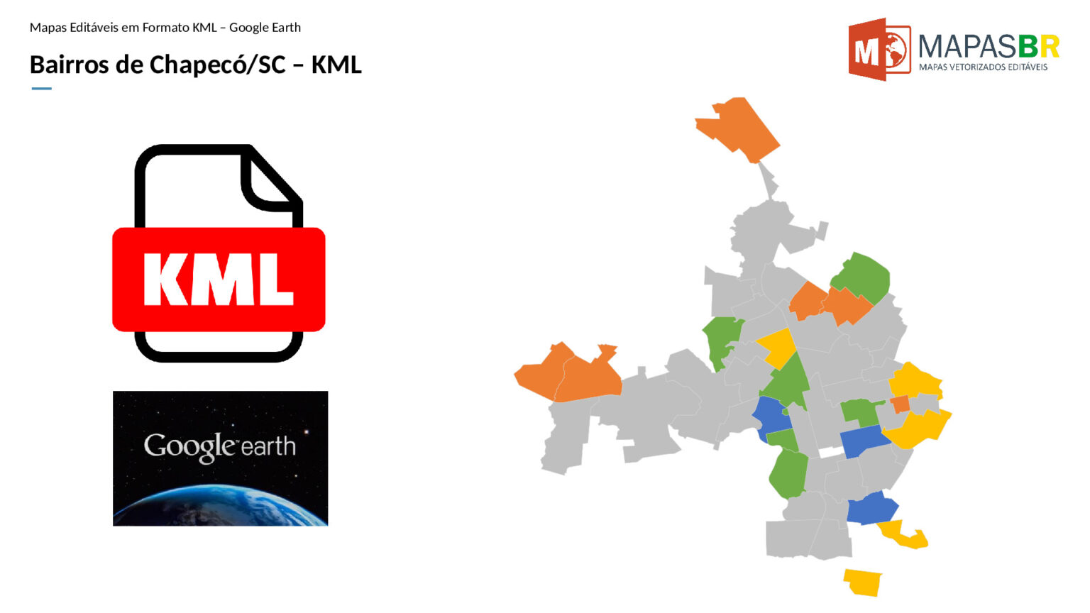 Bairros de Chapecó/SC em KML (Google Earth) - Mapas BR